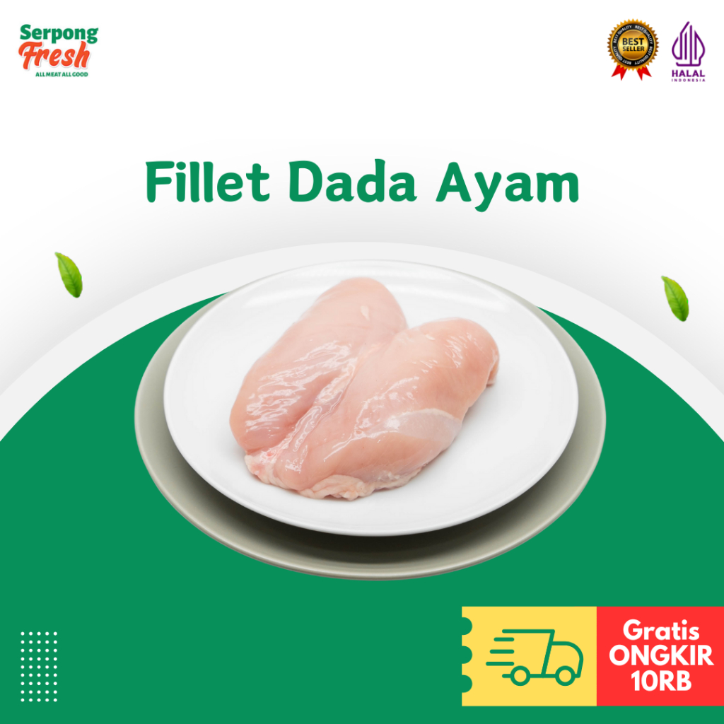 Jual Daging Ayam Fillet Dada Boneless Tanpa Kulit Fresh / Frozen 1kg ...