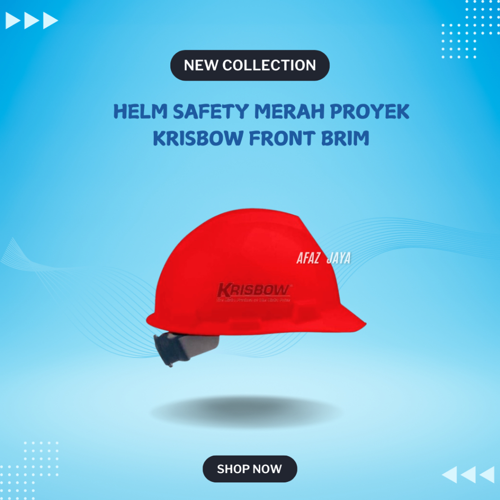 Jual HELM SAFETY MERAH KRISBOW/HELMET FRONT BRIM RED/HELM PROYEK ...