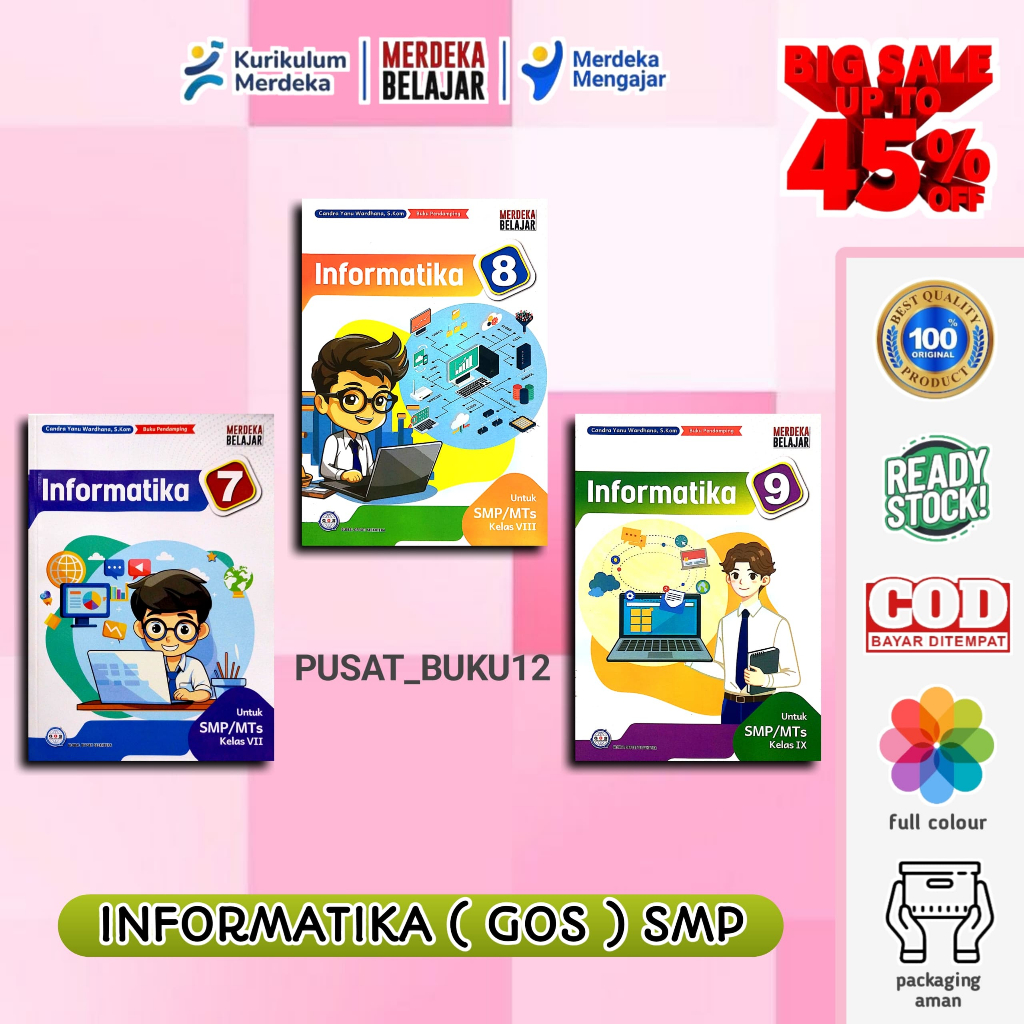 Jual Buku Siswa Pendamping INFORMATIKA Kelas 7,8,9 SMP Kurikulum Merdeka - Global Offset ...