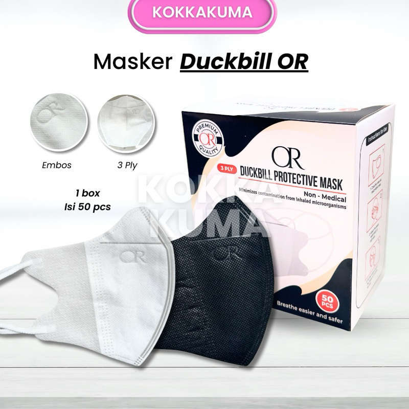 Jual ( KKM ) OR Masker 3 Ply Duckbill Dewasa Premium Bahan Lembut ada ...
