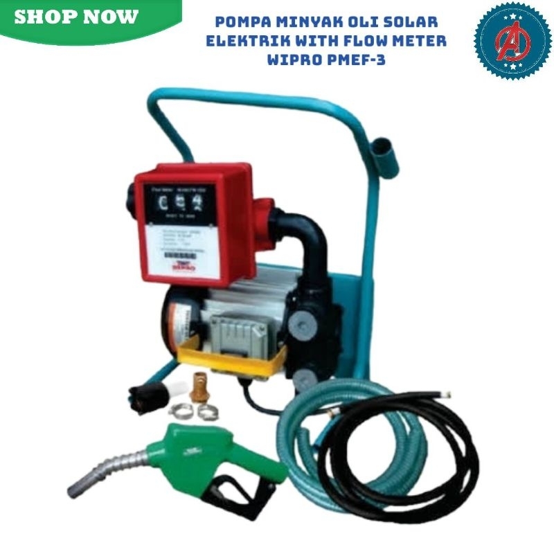 Jual Pompa Minyak Elektrik With FlowMeter Wipro PMEF - 3 / Pompa Minyak ...
