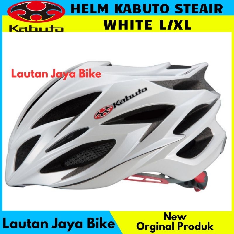 Jual HELM KABUTO STEAIR WHITE HELM SEPEDA | Shopee Indonesia