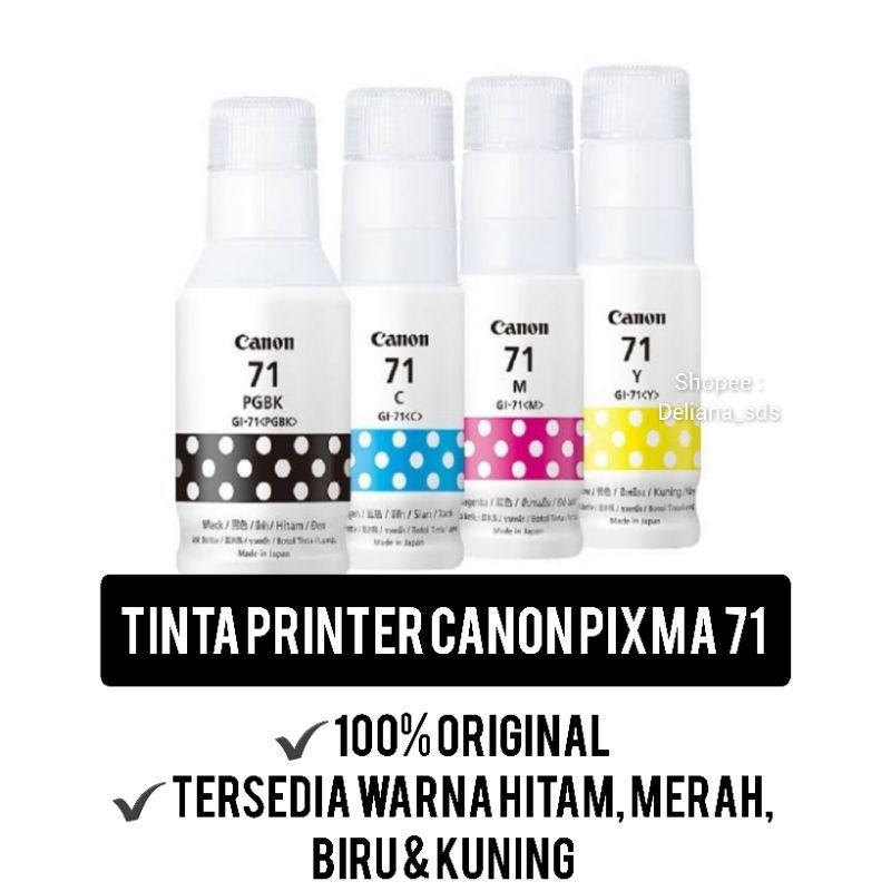 Jual Tinta Printer Canon 71 Tinta Printer Canon Hitam Tinta Printer ...
