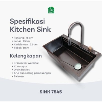 Jual Kitchen Sink Viral / Kitchen Sink MUYA 7545 Hitam / Black / Bak ...