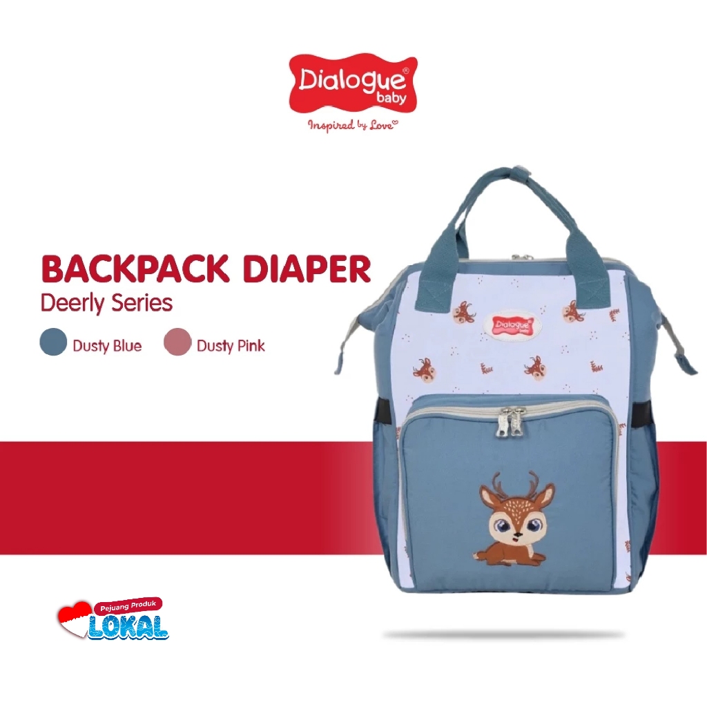 Jual Dialogue Baby Tas Perlengkapan Bayi Ransel Diaper Bag 2 In 1 ...