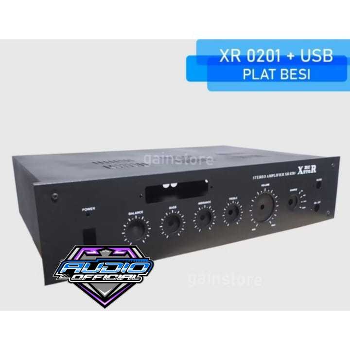 Jual Box Power Amplifier XR0201 + USB / Bok Ampli XR 0201 Bahan Plat Tebal | Shopee Indonesia
