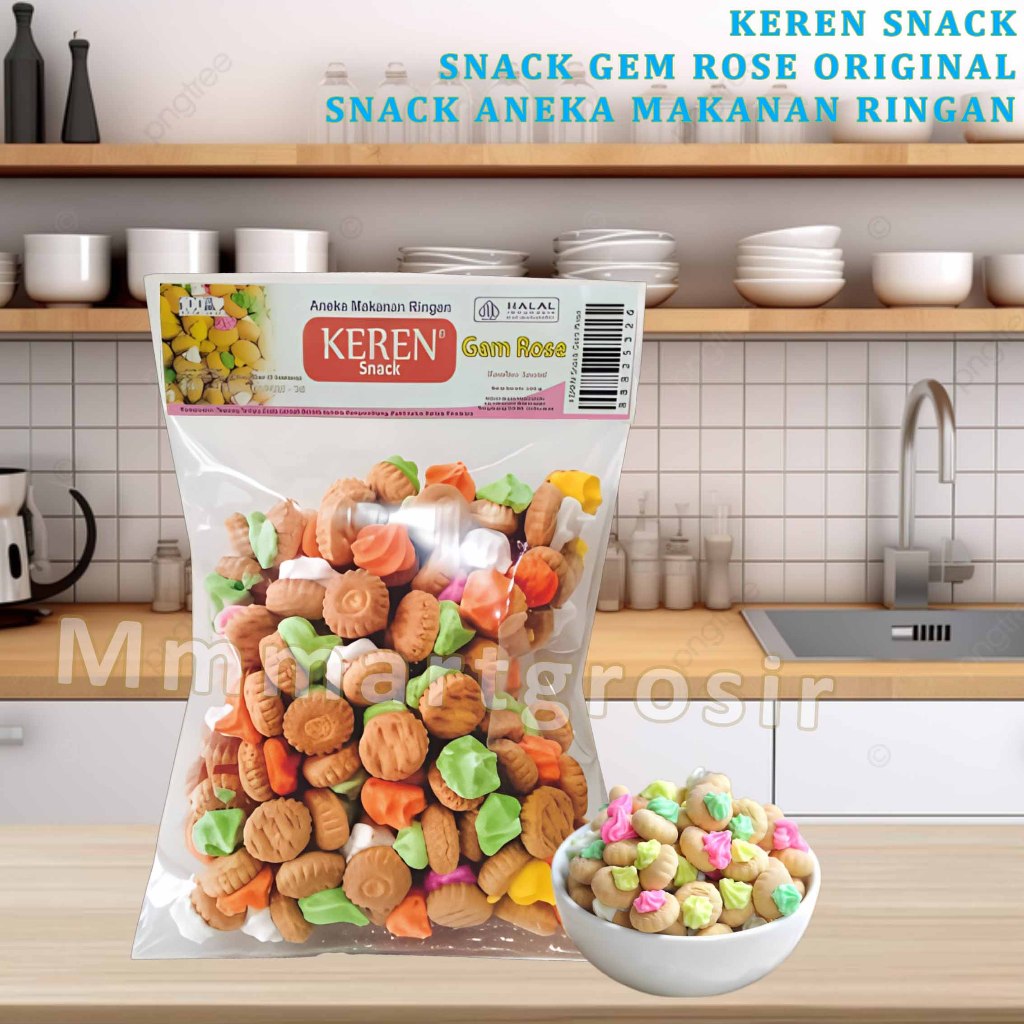 Jual Keren Snack / Snack Gem Rose Original / Snack Aneka Makanan Ringan ...