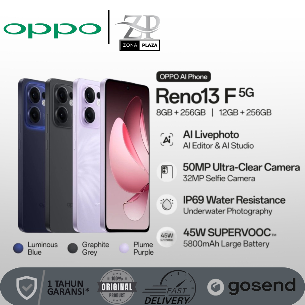 Jual Oppo Reno 13F 5G NFC 8/256GB 12/256GB Garansi Resmi Oppo Indonesia | Shopee Indonesia