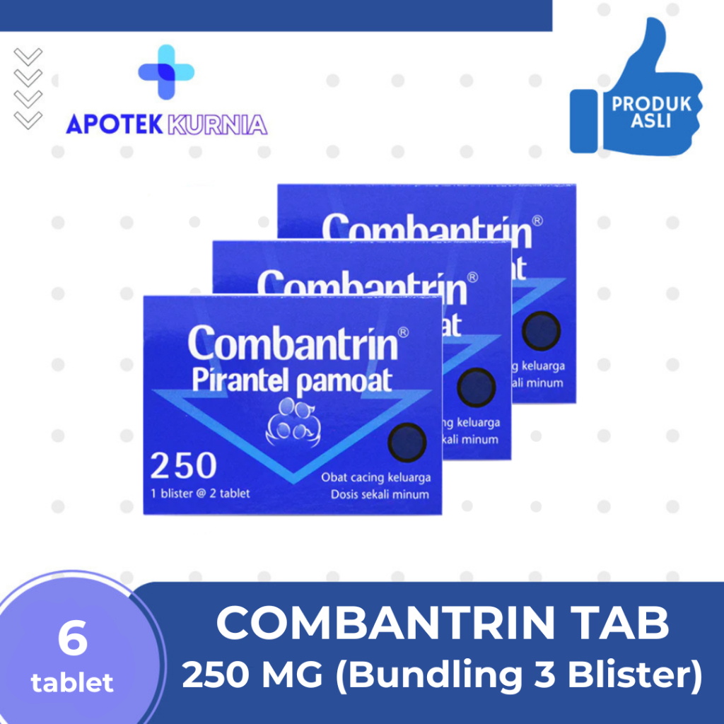 Jual COMBANTRIN TAB 250MG - Paket 3 Strip Isi 6 Tablet | Shopee Indonesia