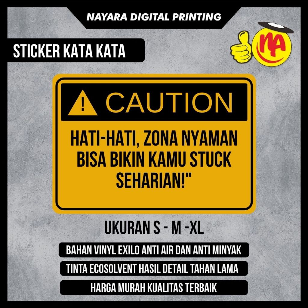 Jual Stiker kata kata lucu vinyl glosy anti air | Shopee Indonesia
