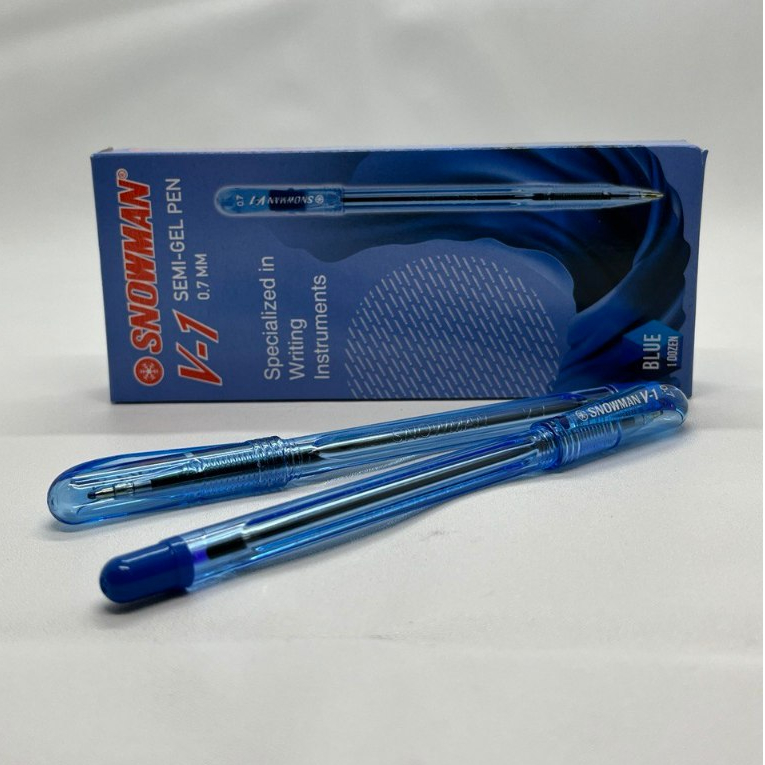 Jual Bolpoin Snowman V1 Biru 0.7 mm (1 pcs) | Shopee Indonesia