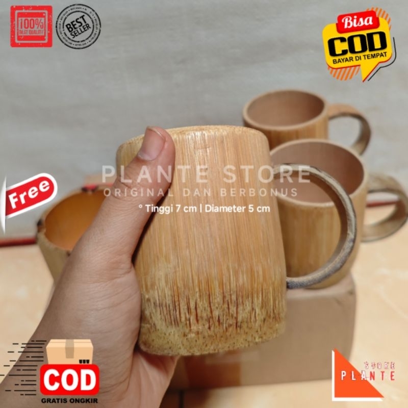 Jual KERAJINAN BAMBU GELAS BAMBU CANGKIR BAMBU KUALITAS PREMIUM DENGAN ...