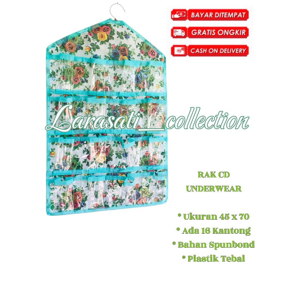 Jual Rak CD Motif Bunga / Rak Underware Gantung Murah | Shopee Indonesia