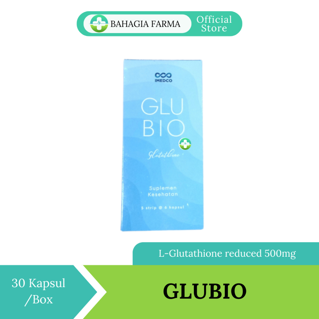 Jual Glubio Glutathione 500mg 30tablet/box | Suplemen Pencerah kulit ...