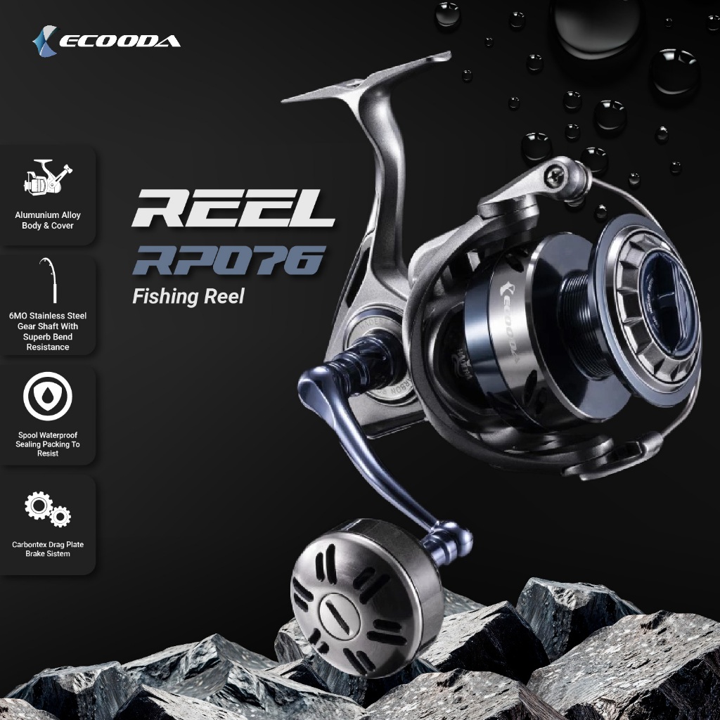 Jual ECOODA Hadera Series4000/5000/6000/8000 Spinning Reel 15KG Drag ...