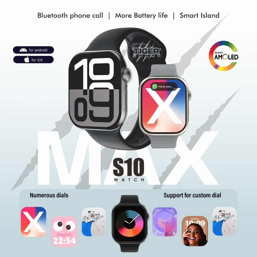 Jual 100% Original SmartWatch S10 Pro Max Asli 2.3 Inch Amoled HD Touch ...