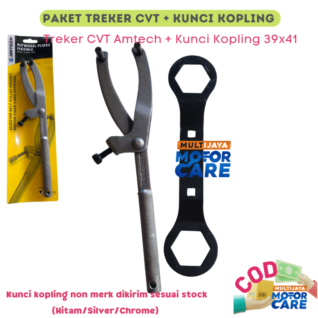 Jual Paket Treker CVT AMTECH Tahanan Motor Matic Universal & Kunci Mur Kopling Ring 39 X 41 ...
