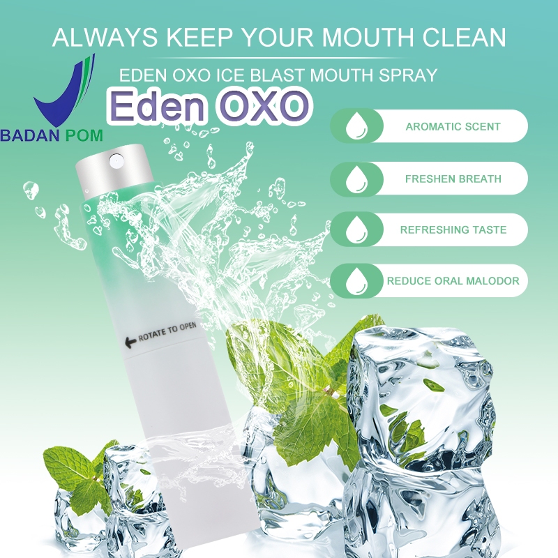 Jual Eden OXO Semprotan Penyegar dan Penghilang Bau Mulut Profesional 8ml Bahan-bahan yang sehat ...