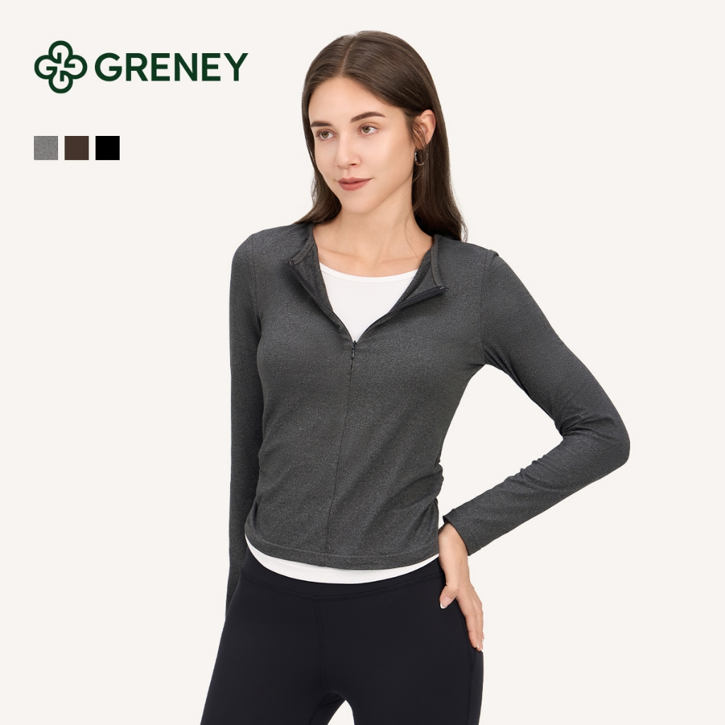 Jual GRENEY-Baju Wanita 2 in 1 Ritsleting Lengan Panjang Ritsleting ...