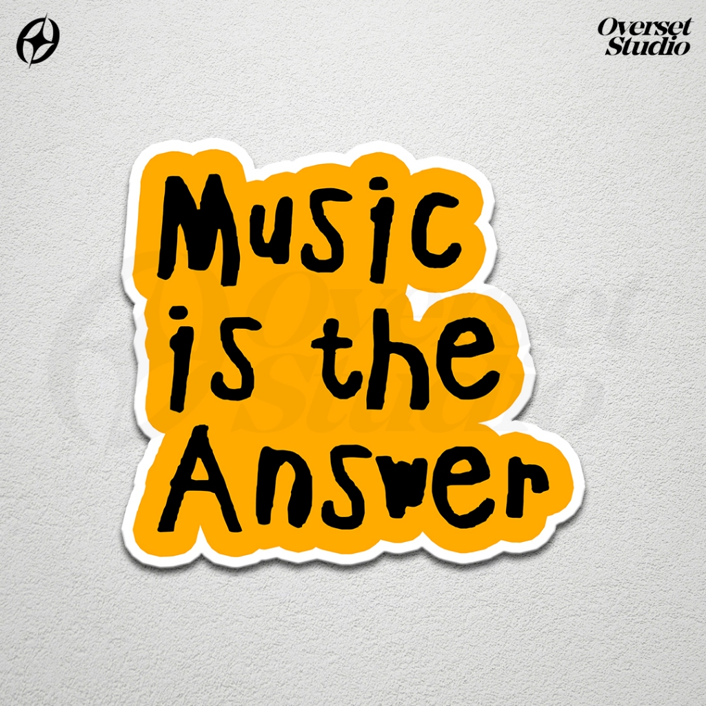 Jual (GRATIS ONGKIR & COD) Stiker Sticker Music Is The Answer / Stiker ...