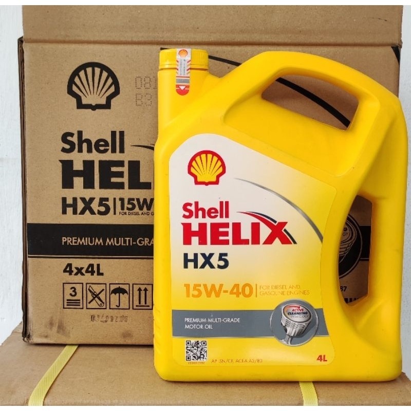Jual OLI SHELL HELIX HX5 4LITER ISI 4BOTOL PER DUS | Shopee Indonesia