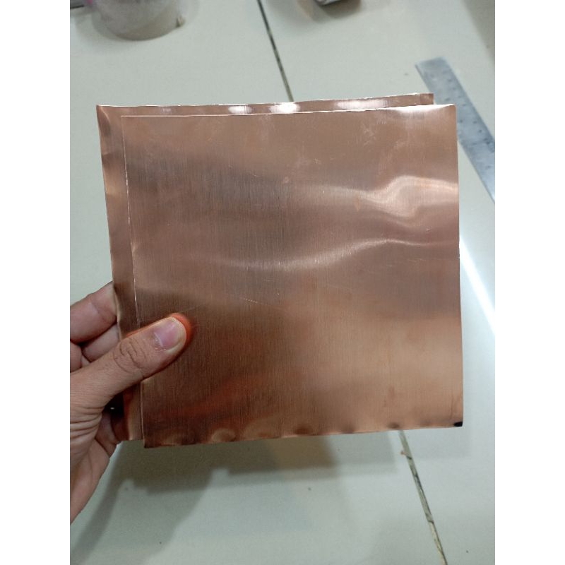 Jual Plat Tembaga Tebal 0,3mm x 100mm x 100mm Tembaga | Shopee Indonesia