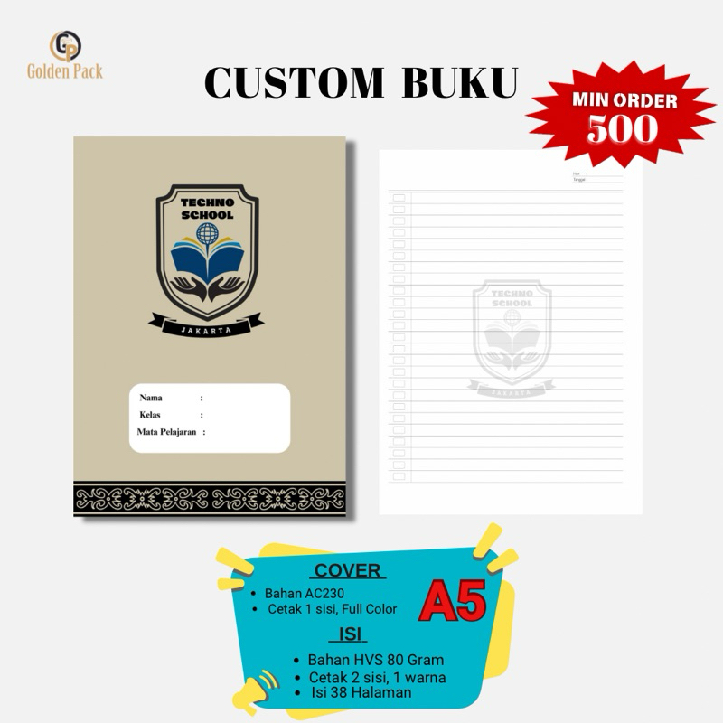 Jual Custom buku tulis A5 | Shopee Indonesia