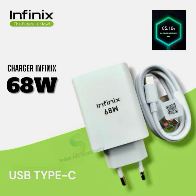 Jual Fast Charger infinix Type C Super Fast Charging 68W INFINIX GT 10 ...