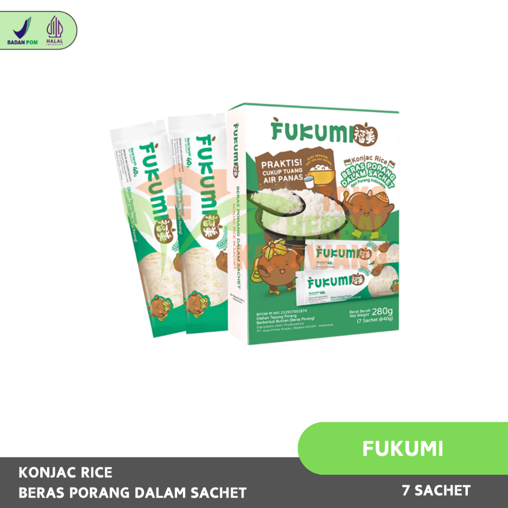 Jual FUKUMI Box Isi 7 Sachet – Beras Porang Instant Konjac Rice ...