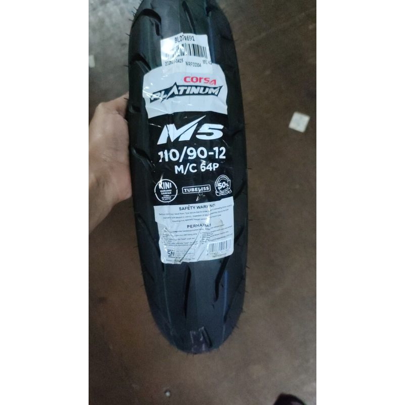 Jual Ban Corsa Ring 12 Platinum M5 110/90-12 Ban Luar Tubeless Ban ...