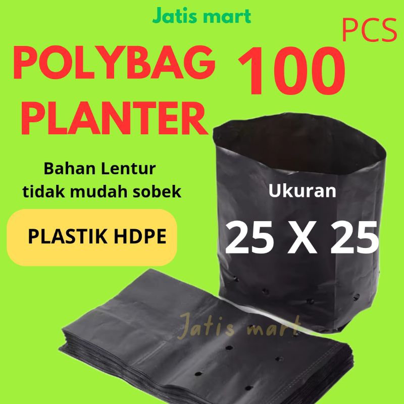 Jual Polibag Ukuran 25cm X 25cm Polybag 100 Pcs | Shopee Indonesia