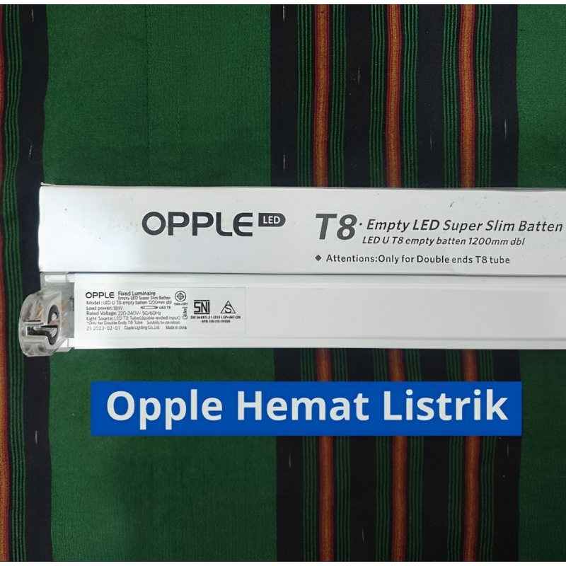 Jual Opple Kap Lampu T8 Rumah TL LED 120 Cm U2 Instalasi Kabel 2 Arah | Shopee Indonesia