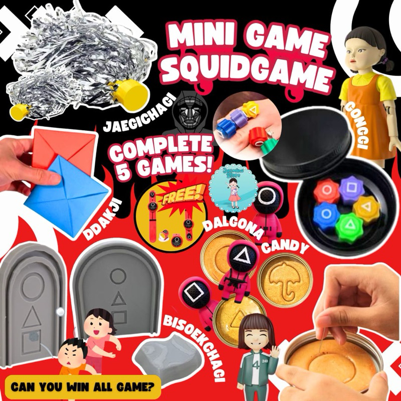 Jual Squid Game Mainan Tradisional Anak Korea/Minigame Squidgame ...