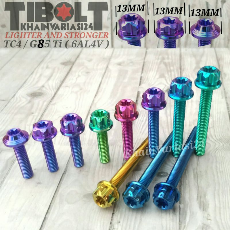 Jual Baut Titanium star Big Head M6 drat 10 M6 x 25 30 35 40 45 50 55 ...