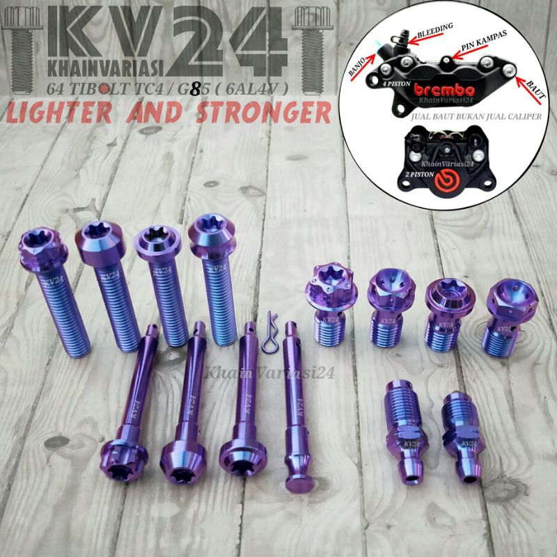 Jual Baut titanium caliper kaliper big pot 4p 2p 4 piston 2 piston | Shopee Indonesia