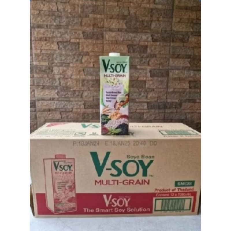 Jual V-Soy Vsoy Multigrain 1L Vsoy Susu Kedelai Multigrain 1L | Shopee ...
