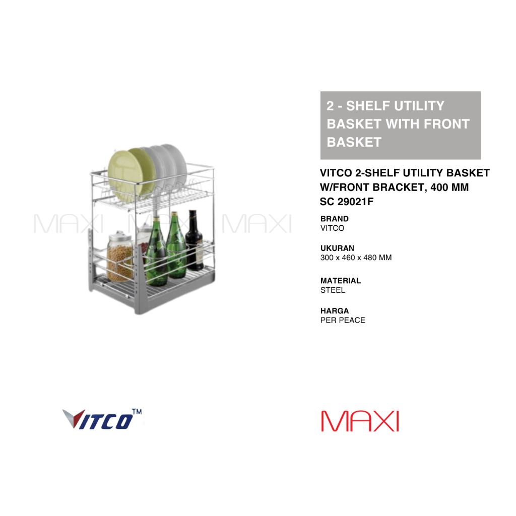 Jual VITCO - SC/XC-29021F - 2-Shelf Utility Basket/Rak Serbaguna 2 ...