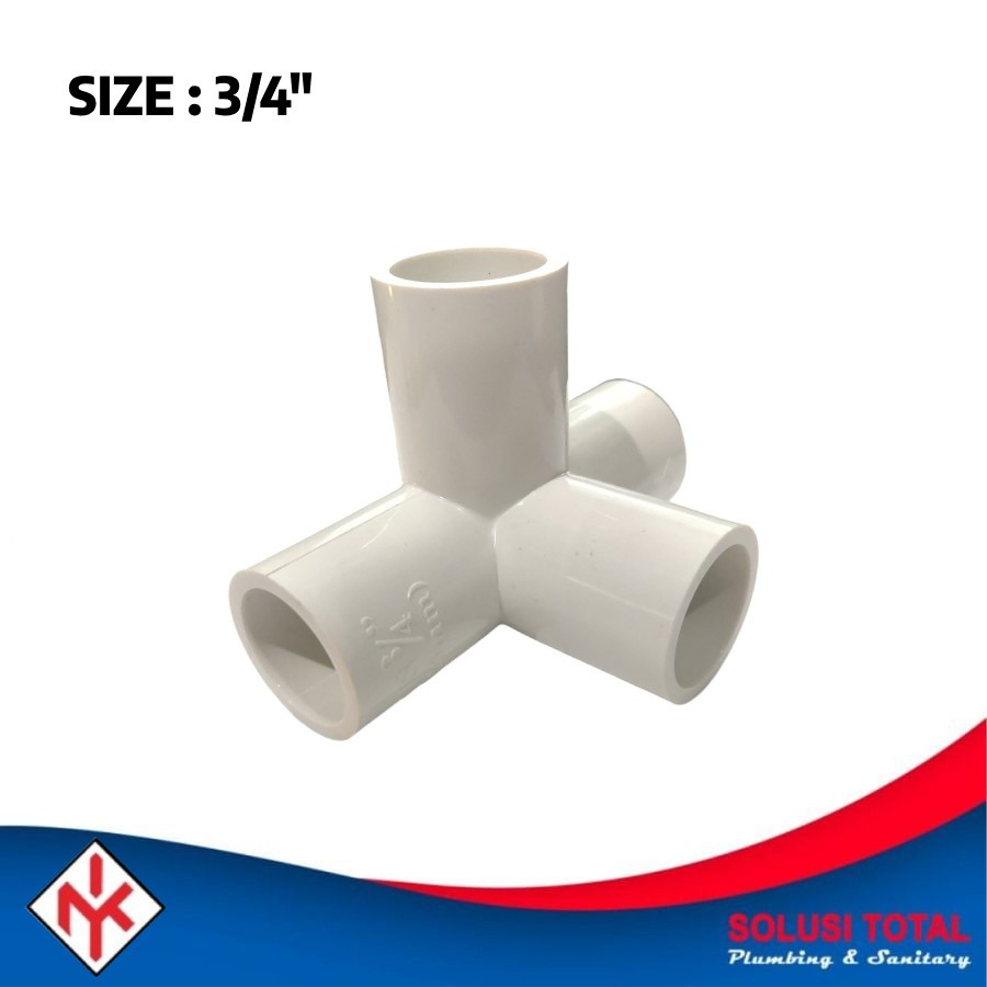 Jual Tee 4 Way 90• PVC 3/4" - Tee 4 Way PVC 26mm Nakama - PUTIH ...