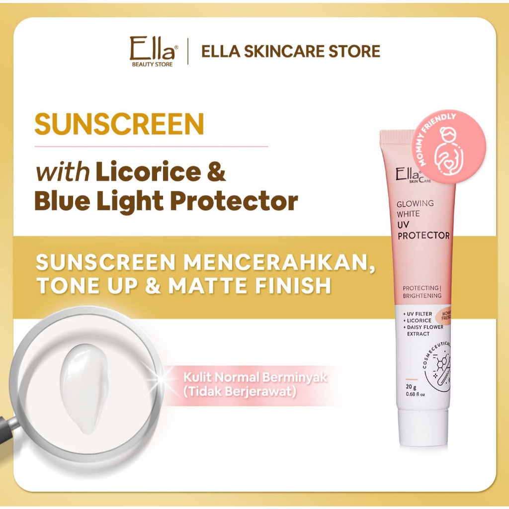 Jual [Day Cream Daisy Believe] Ella Skincare Glowing White UV Protector ...