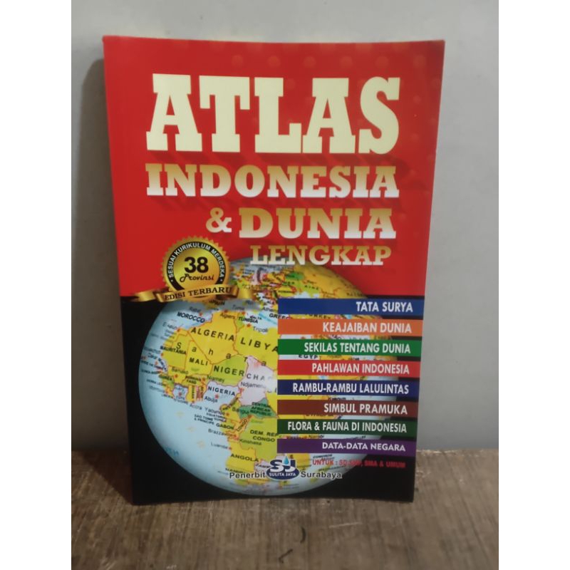 Jual Buku Atlas indonesia Dan Dunia 38 Provinsi Lengkap | Shopee Indonesia