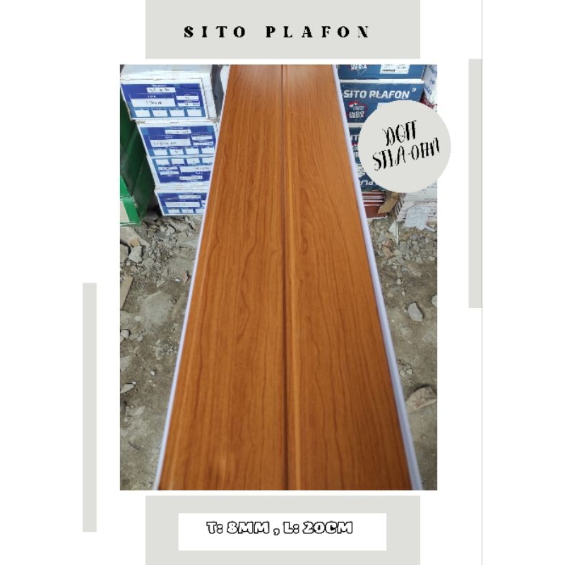 Jual Plafon PVC Doff serat Kayu SLTA-017N SITO (Perlembar) | Shopee ...