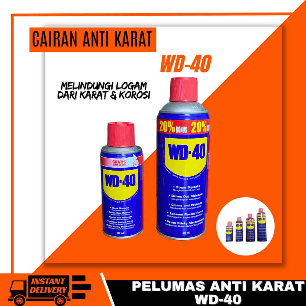 Jual Pembersih Karat WD-40 120 ml Cairan Pelumas Anti Karat Semprot WD40 120 ml Pembersih ...