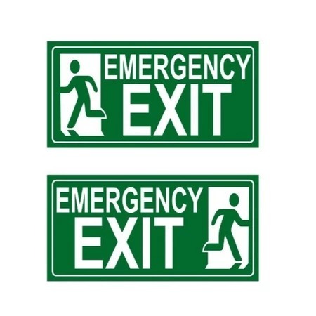 Jual STIKER VINYL PINTU DARURAT/EMERGENCY EXIT UKURAN 15 X 30 CM- SIAP ...