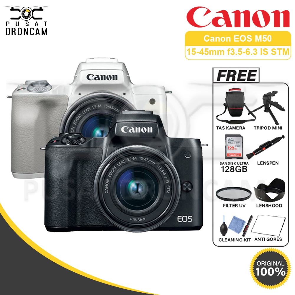 Jual Canon EOS M50 Mirrorless Digital Camera with Lens 15-45mm STM ...