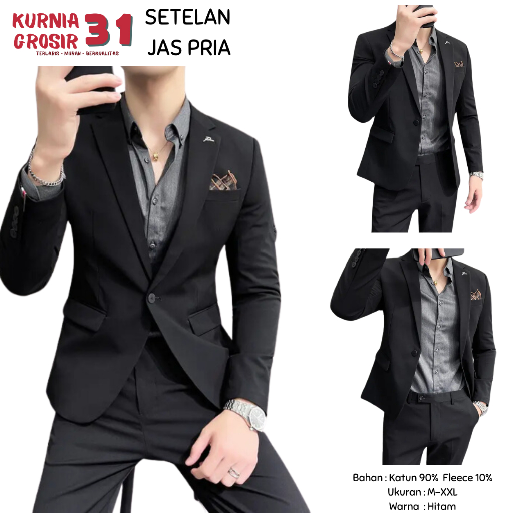 Jual Setelan Jas Pria Premium Blazer Formal / Jas Manten Nikah / Atasan ...