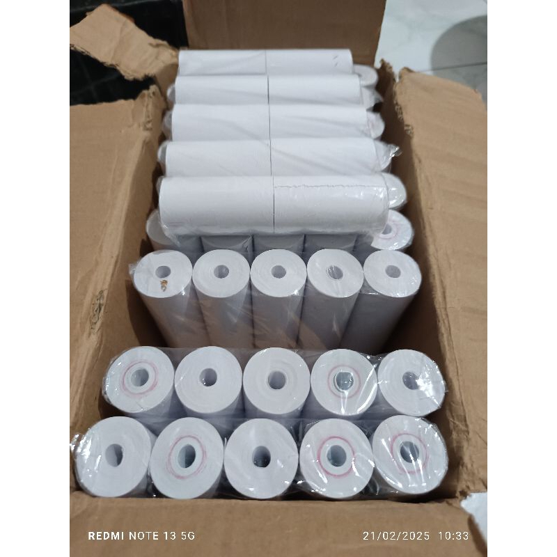 Jual 10 Roll Kertas Thermal Polos 57x30 | Shopee Indonesia