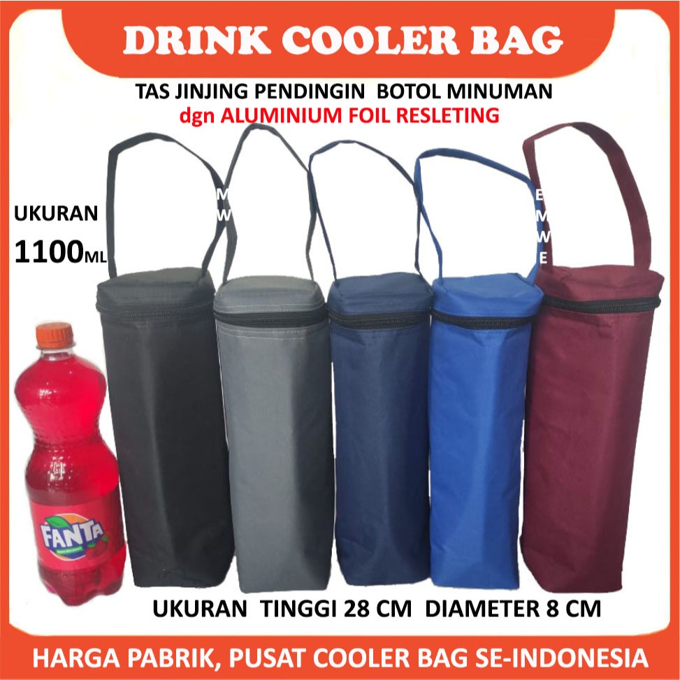 Jual ZIPPER THERMAL PACKING BOTTLE HOT & COLD Tas Pendingin Minuman ...