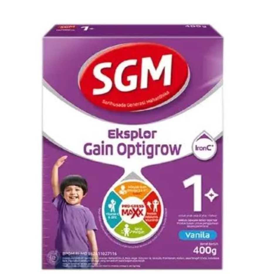 Jual SGM Eksplor Gain Optigrow 1 Vanilla Susu Bubuk 400 g | Shopee Indonesia