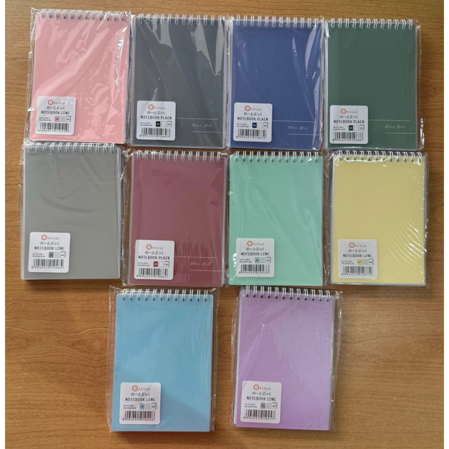 Jual Notebook Plain/ Polos Orenji A6 Spiral Atas isi 60 lembar | Shopee ...