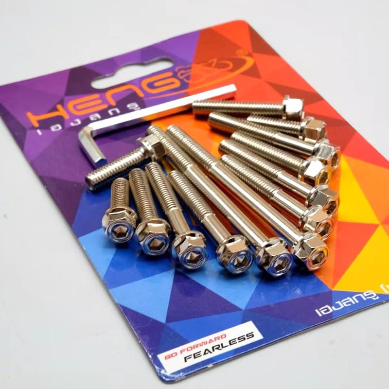 Jual baut probolt heng set bak cvt 2 kunci vario chrome 110/125/150 scoopy mio sporty nouvo ...